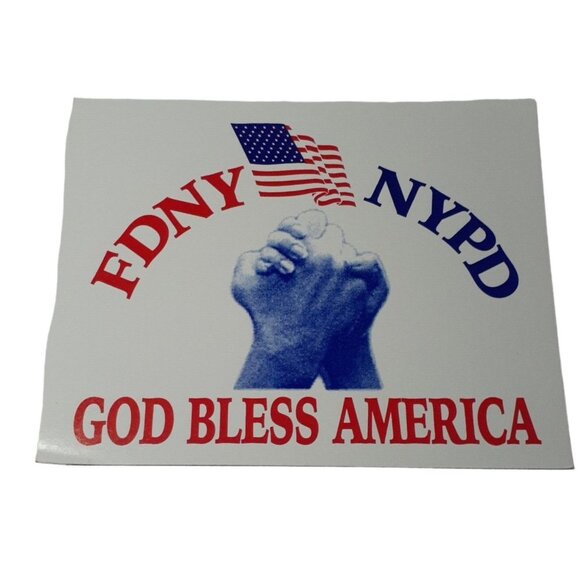 Accents | Fdny Nypd Flag Decal Sticker God Bless America For Non Porous ...